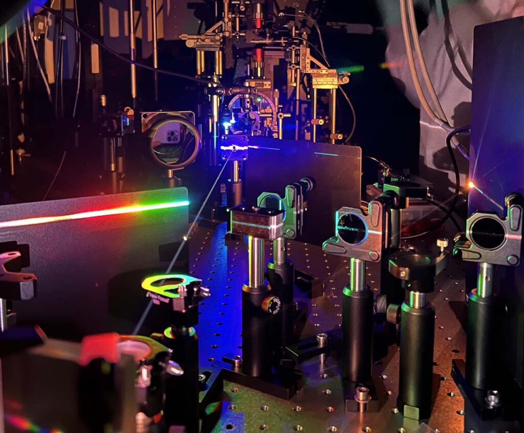 Optical Setup with supercontinuum lights off - Fernando Ramiro Manzano